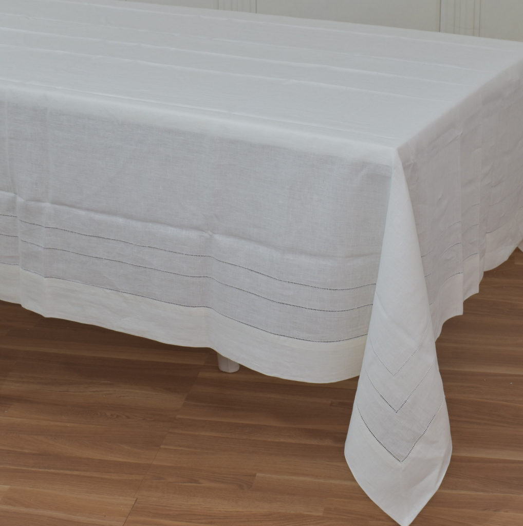 Handcraft hemstitched tablecloth elegant holiday table cloth dining ...